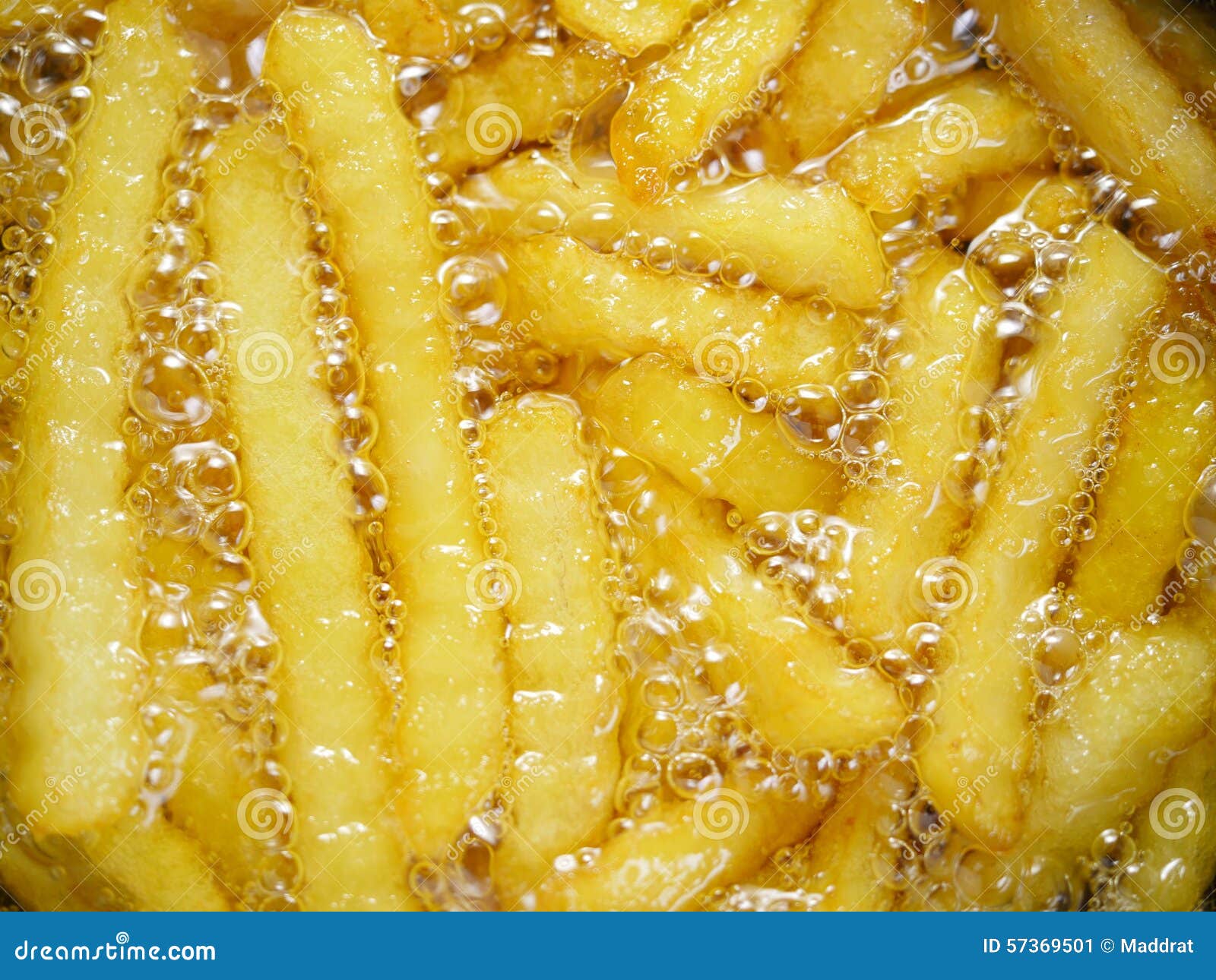 French fries in oil stock image. Image of calories, closeup - 57369501