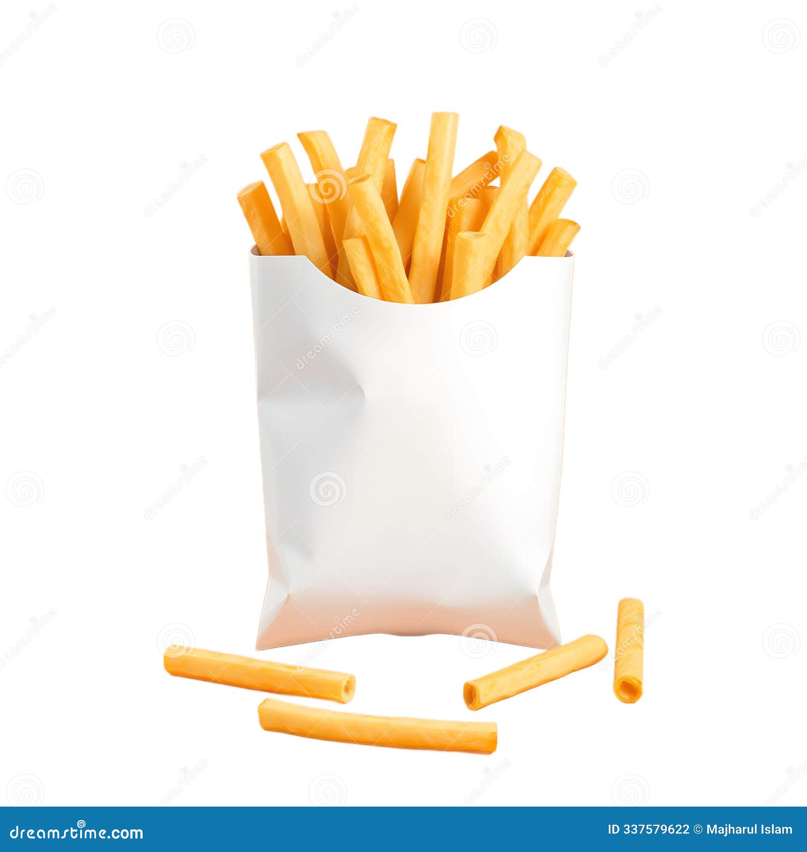 French Fries Packaging Blank Mockup with Ultra Layer Stock Photo ...