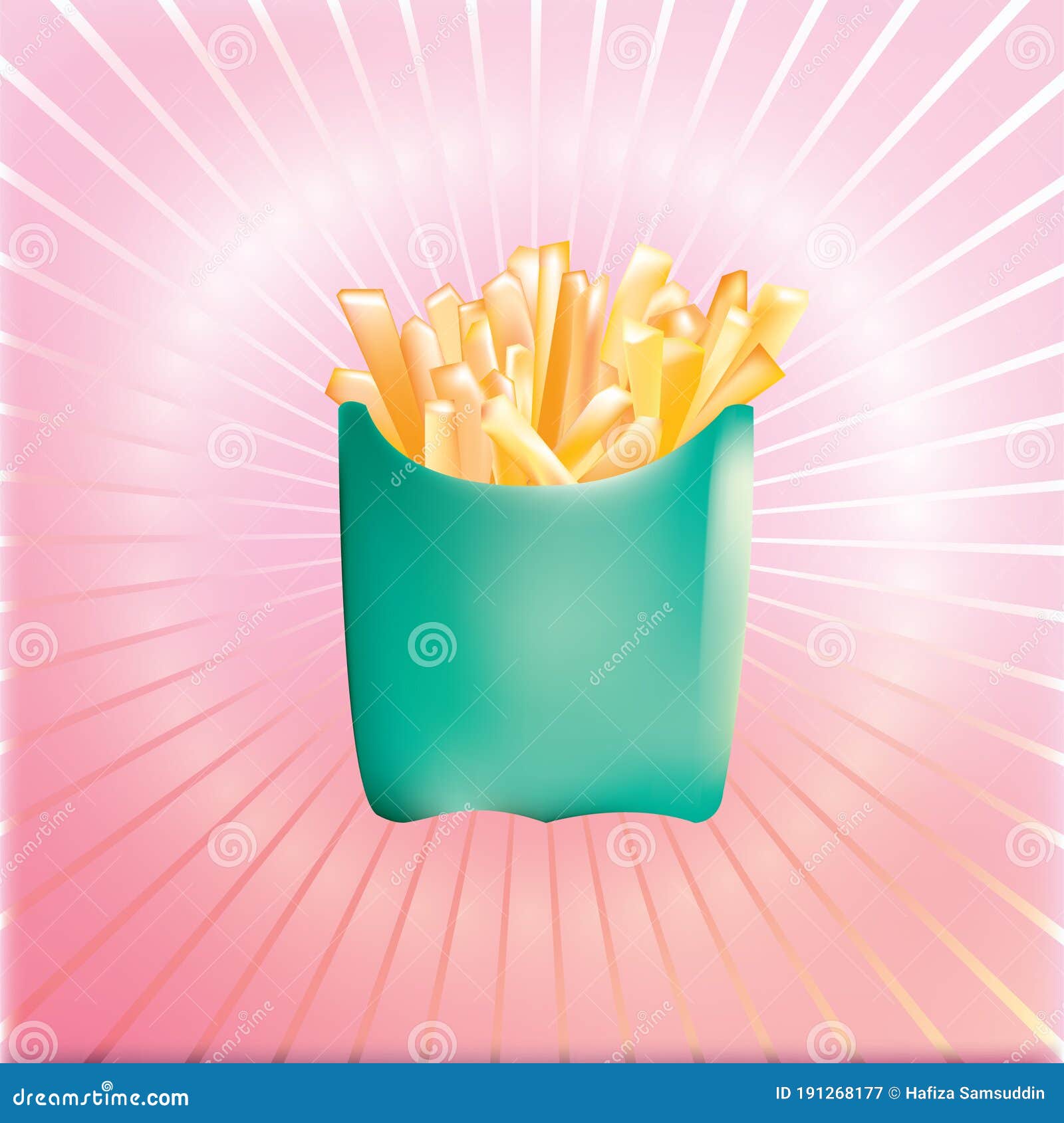 French Fries Packet. Vector Illustration Decorative Design Stock Vector ...