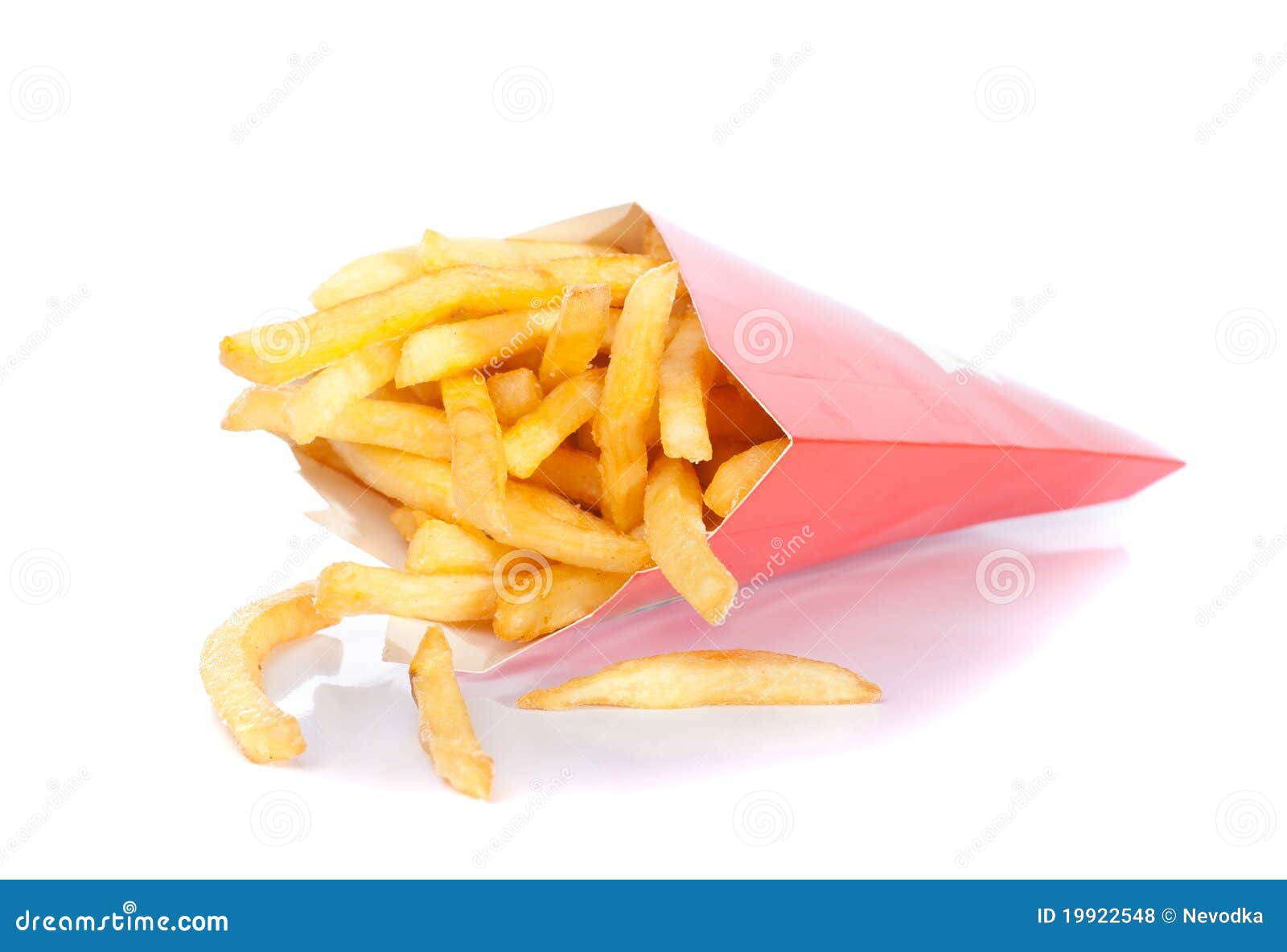 French fries in paper box stock photo. Image of white - 19922548
