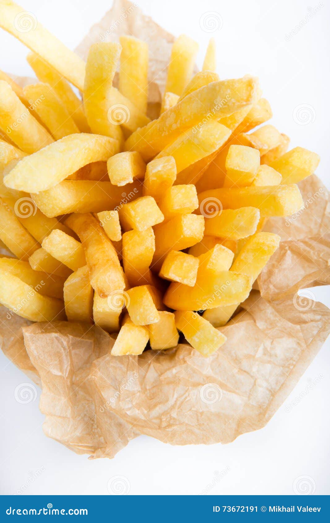 French Fries in a Paper Wrapper Stock Image - Image of crisps, chip ...