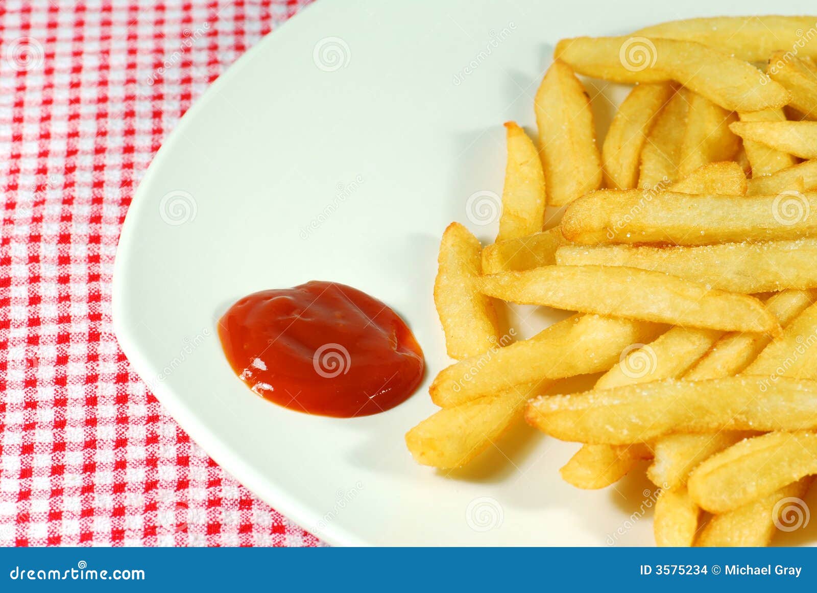 French Fries on a Plate stock photo. Image of meal, fast - 3575234