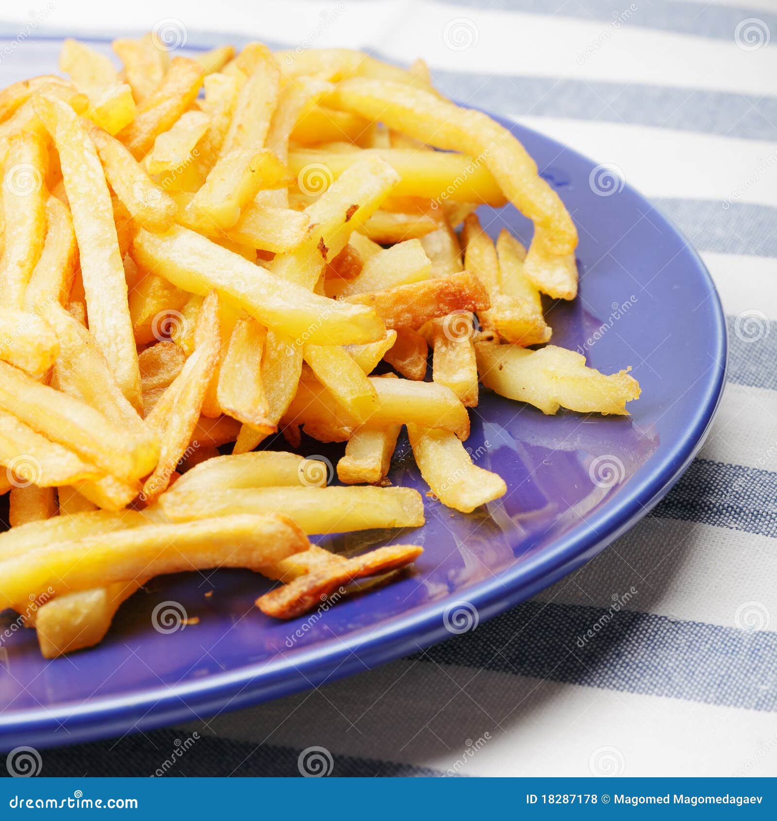 French Fries Potatoes on Plate Stock Photo - Image of cooked, vegetable ...