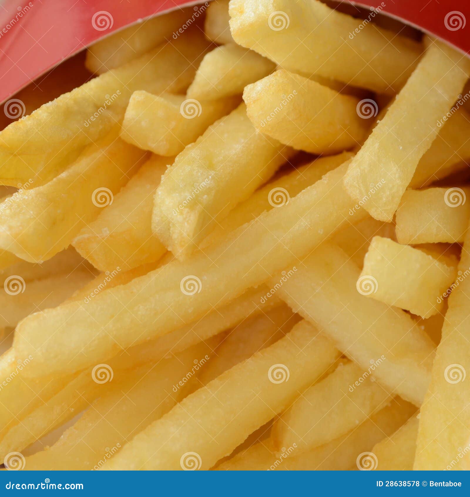 French Fries Potatoes in Red Box Stock Photo - Image of fast, meal ...