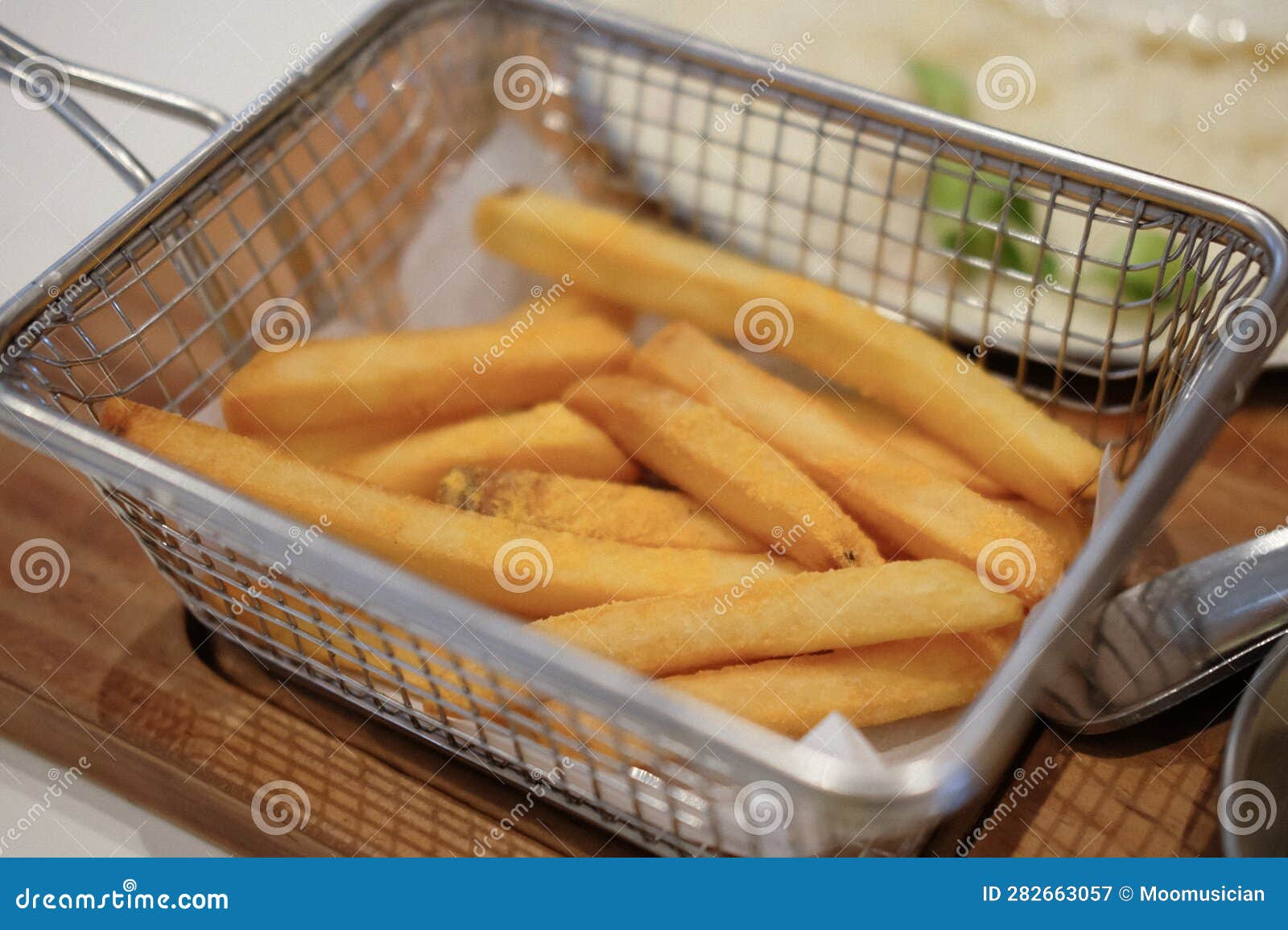 French Fries Served in a Basket Stock Image - Image of prepared, food ...