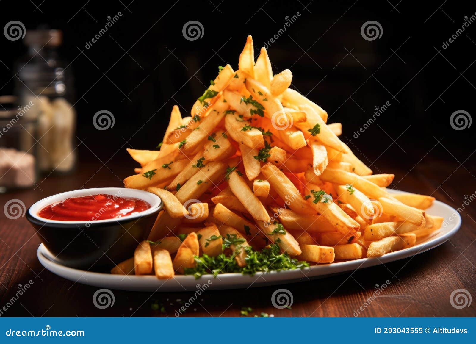French Fries Stack Shaped Like a Pyramid Stock Image - Image of fries ...
