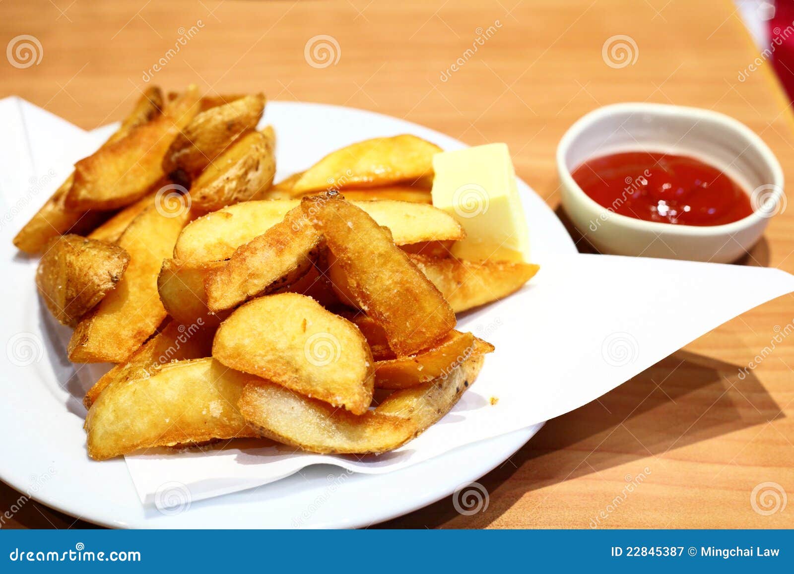 French Fries and Tomato Sauce Stock Image - Image of lighting, french ...