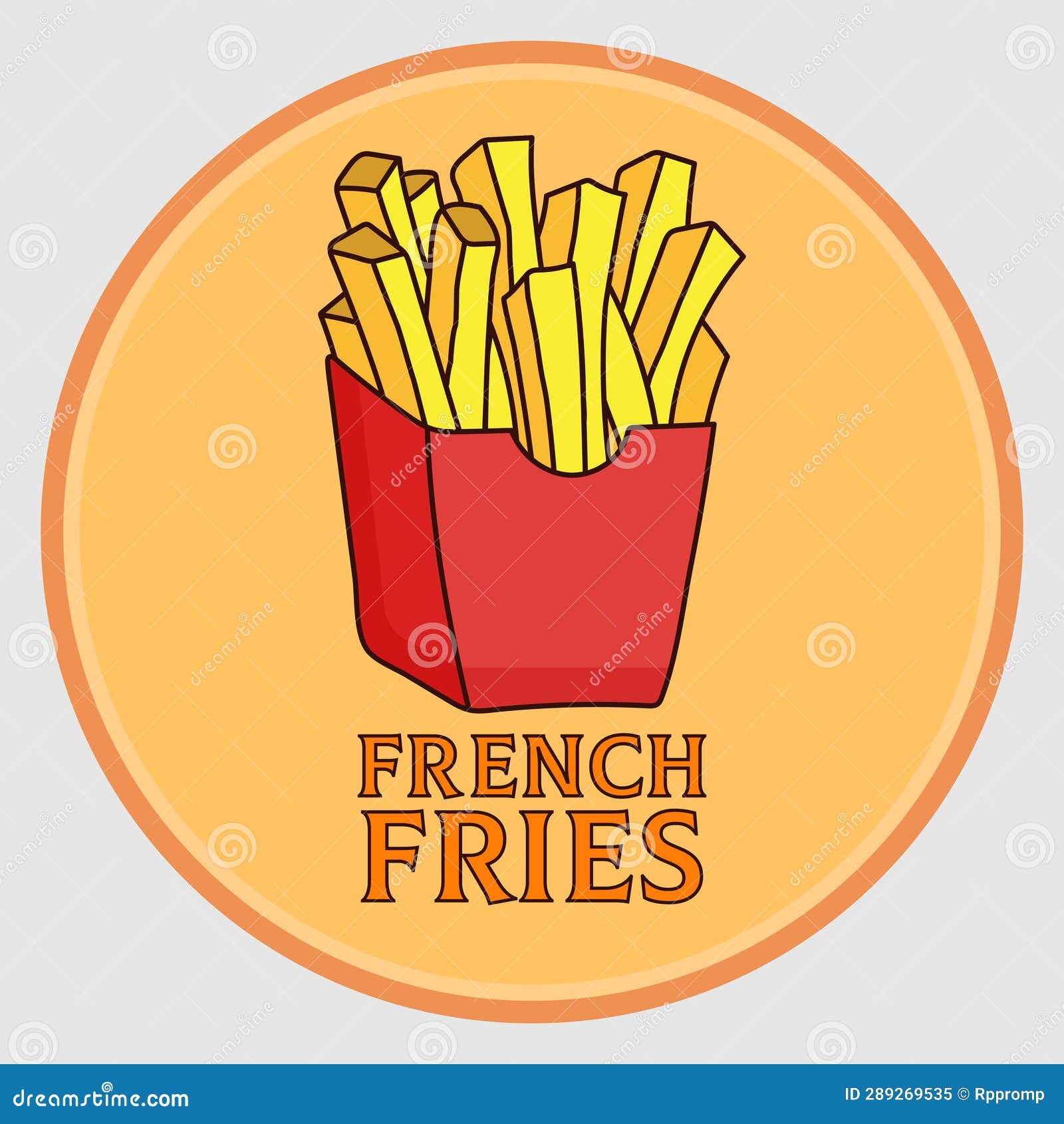 French Fries Vector Concept Design Element for Restaurant Menu Stock ...