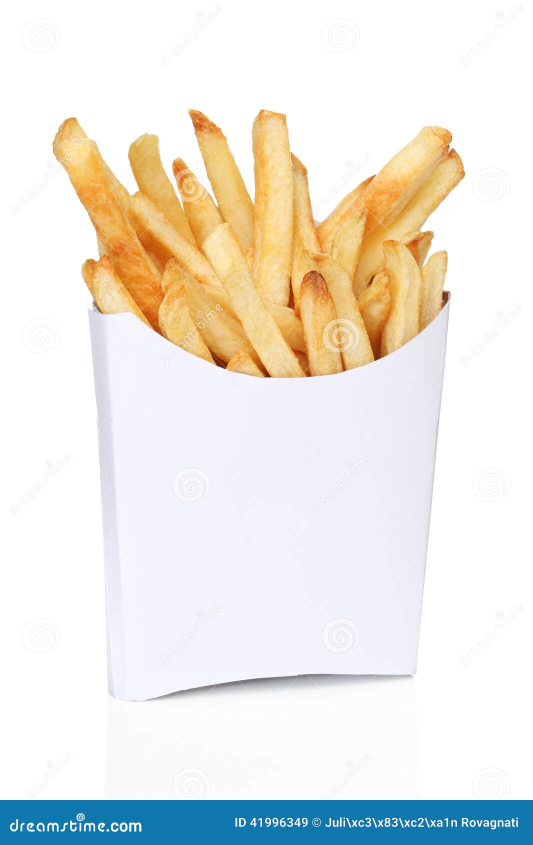 French Fries in a White Box Stock Image - Image of carton, cuisine ...