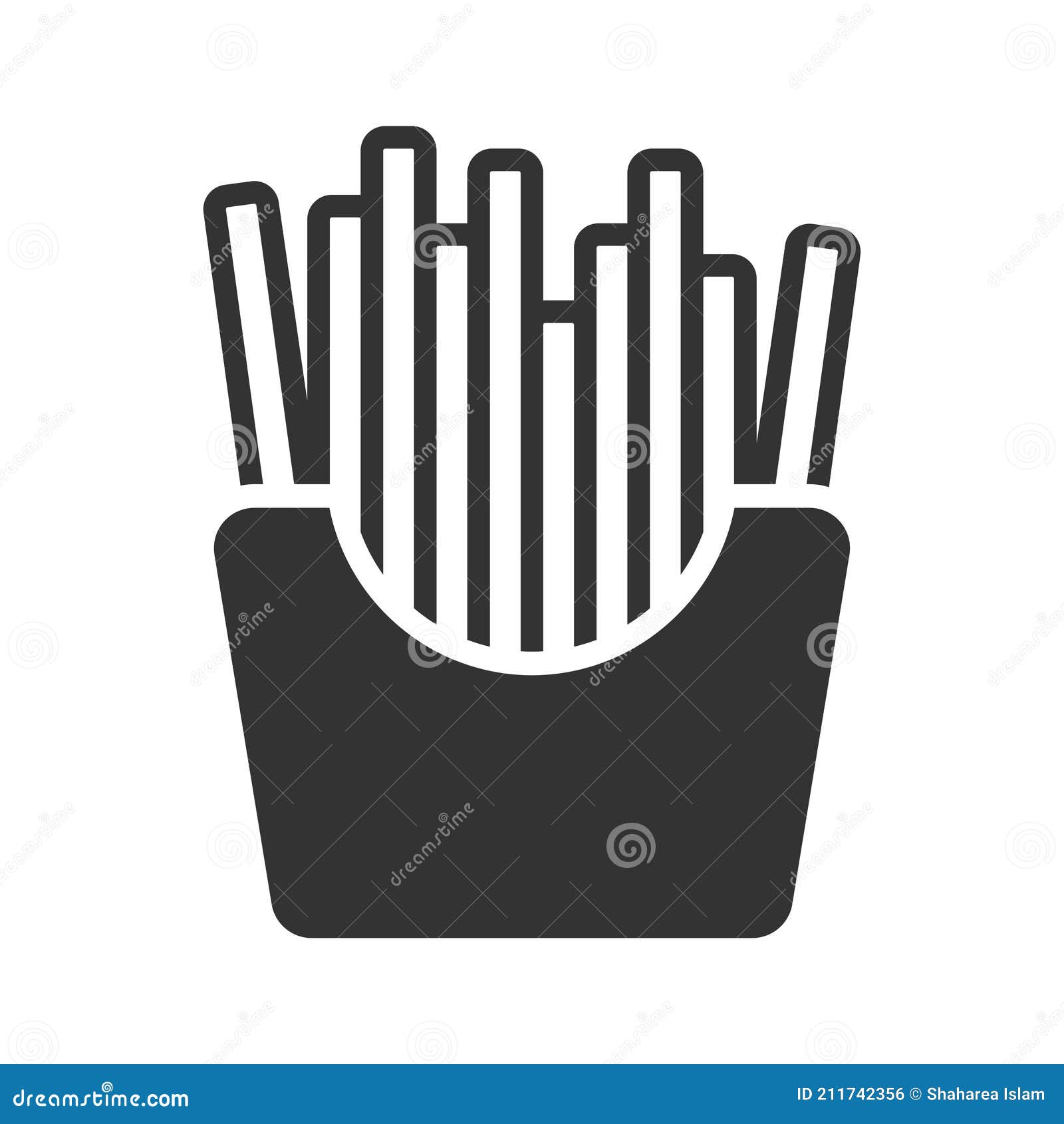 French fry icon stock vector. Illustration of fries - 211742356