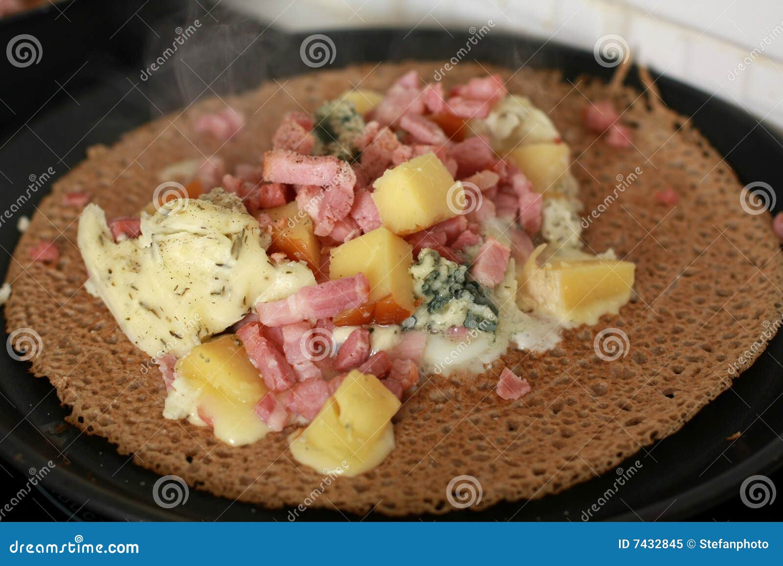 French galette stock image. Image of cheese, meat, savoury - 7432845
