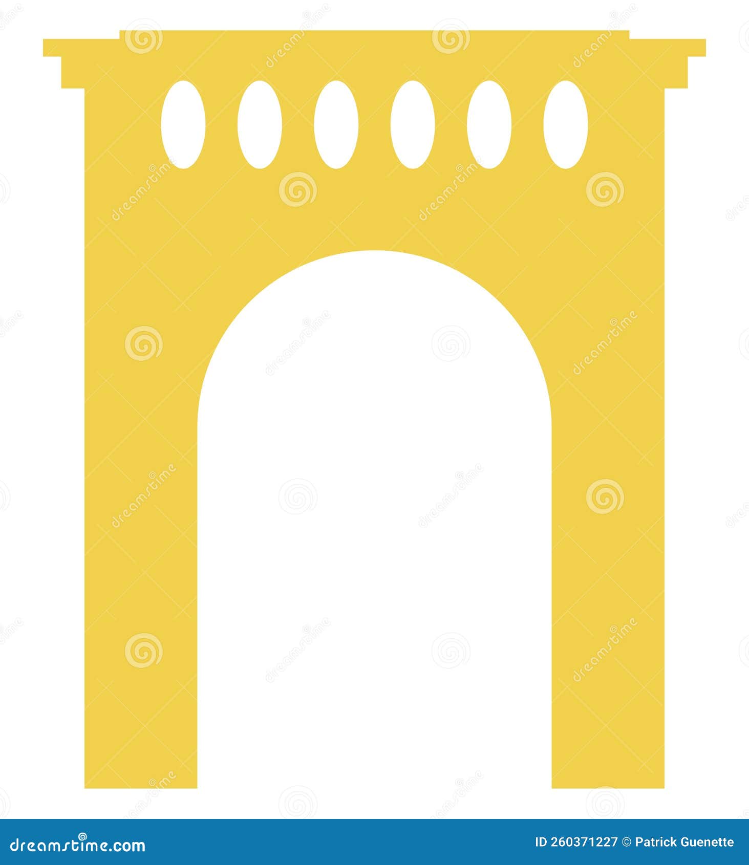 French gate monument, icon stock vector. Illustration of landmark ...