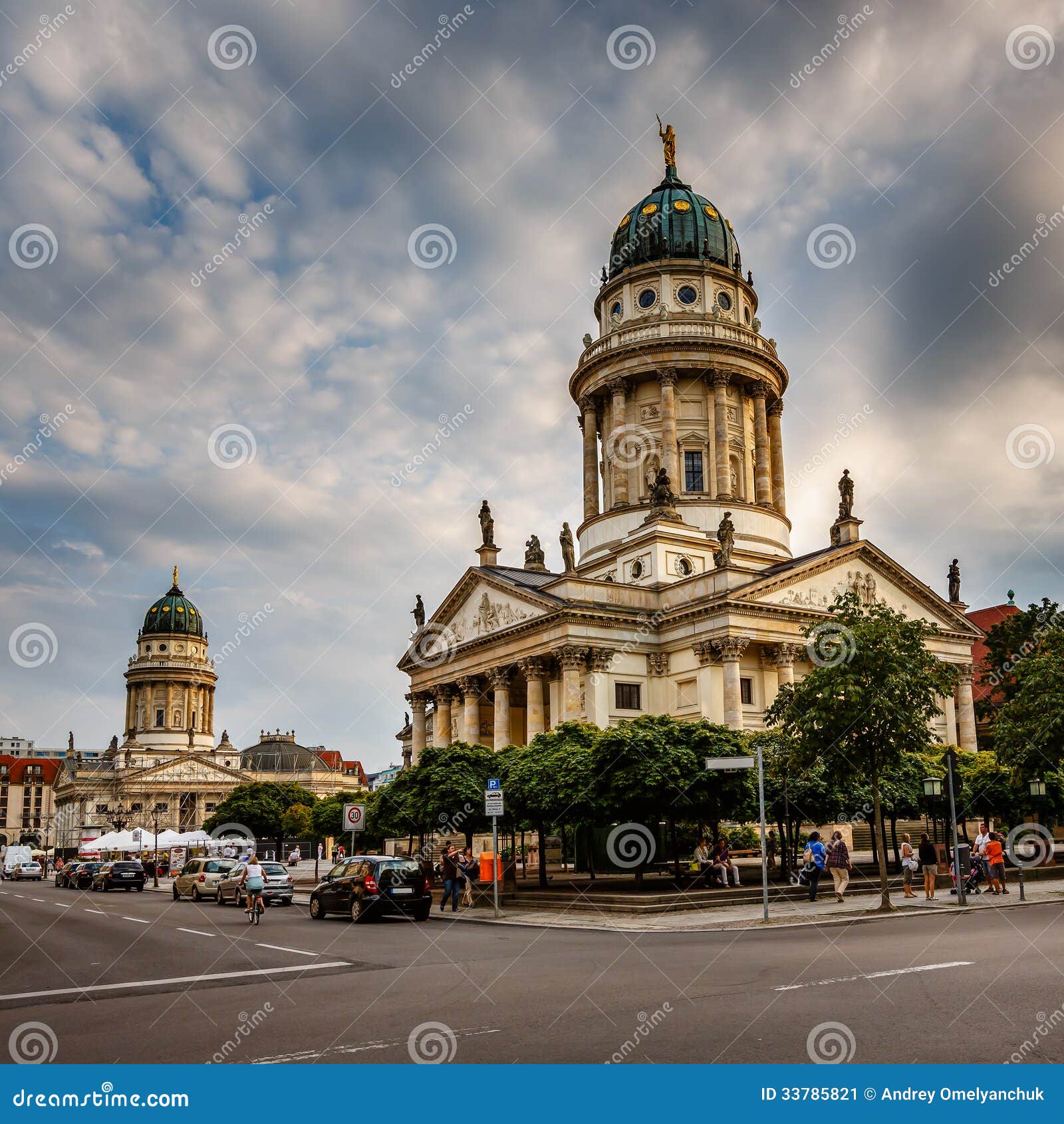 French and German Cathedrals on Gendarmenmarkt Square in Berlin ...
