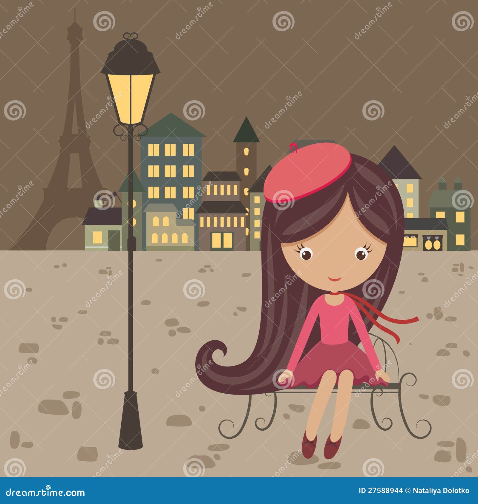 French Girl In Beret And Sunglasses Drinking Red Wine. Typical France ...