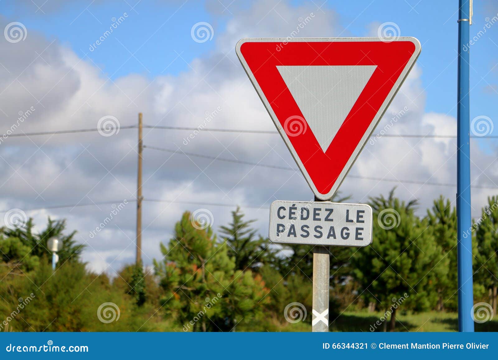French give way sign stock image. Image of yield, color - 66344321