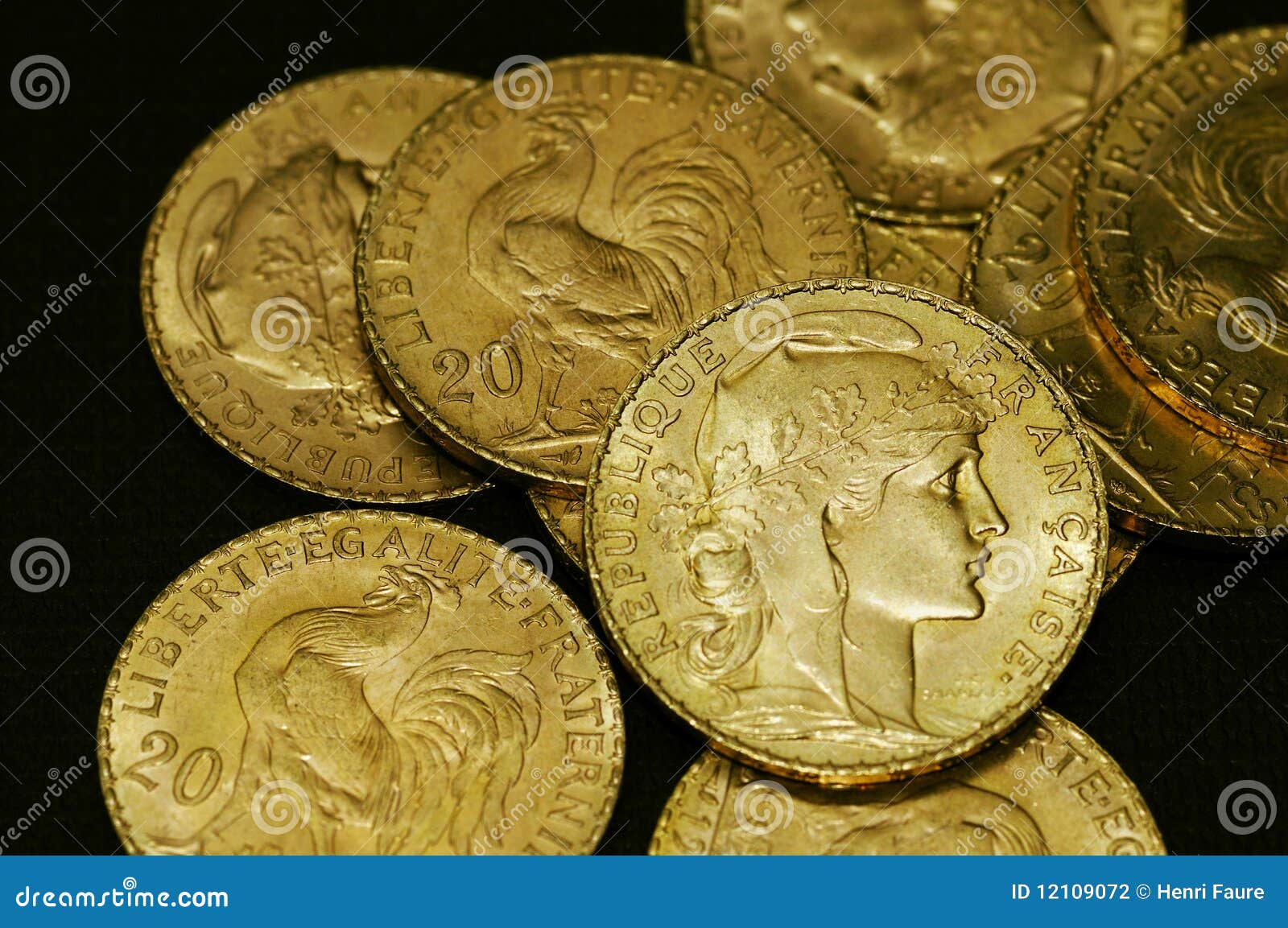 French gold coins stock photo. Image of gold, saving - 12109072