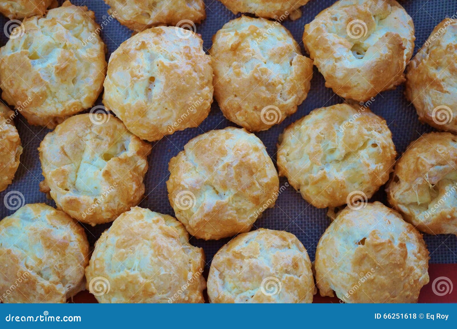 French Gougeres Cheese Puff Choux Stock Photo - Image of plate ...