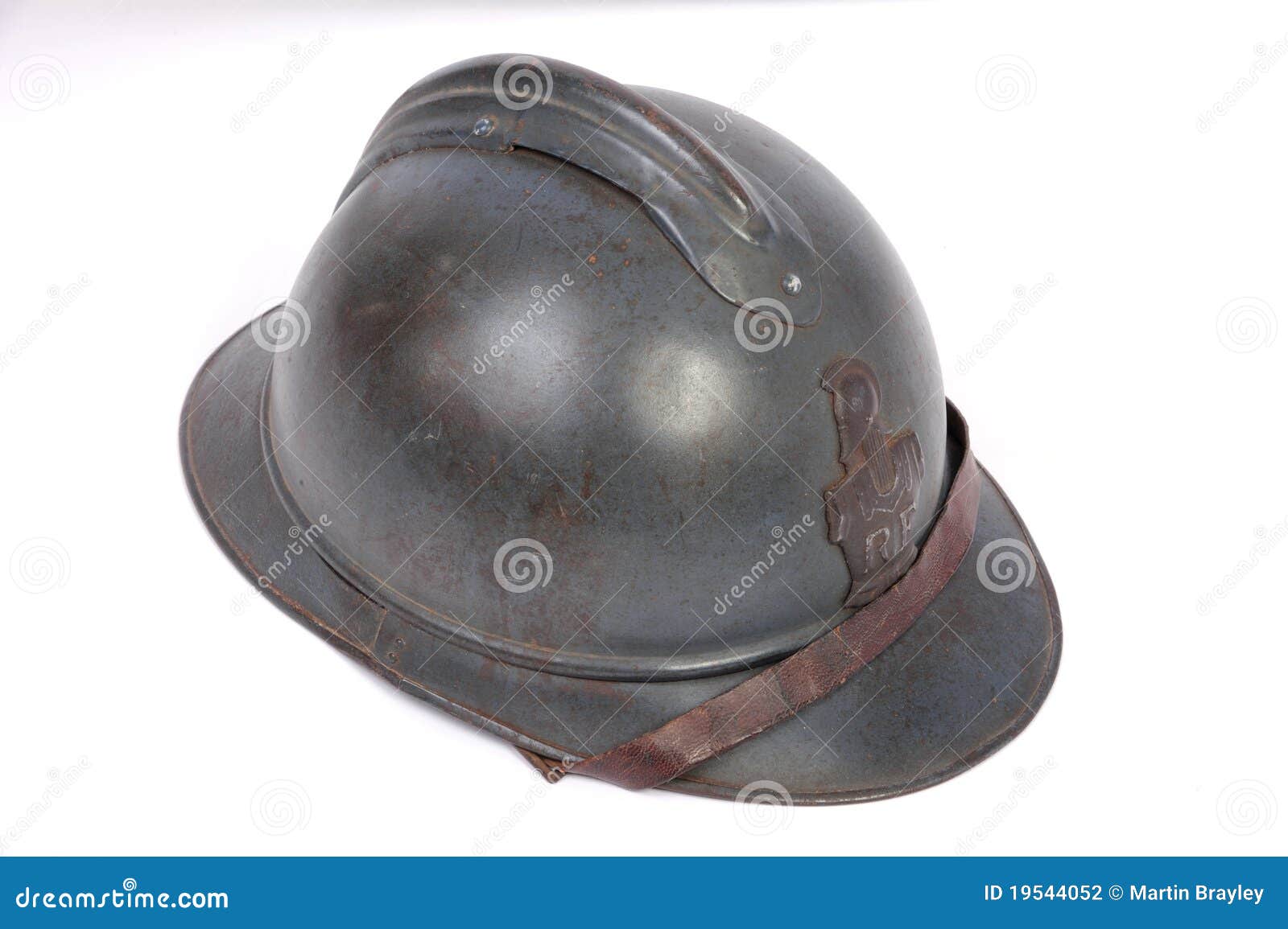 WW1 French Great War Steel Helmet Stock Photo - Image of blue ...