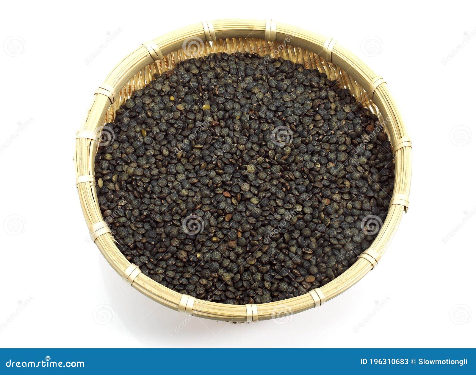 French Green Lentils Called Puy Lentils Stock Image - Image of shot ...