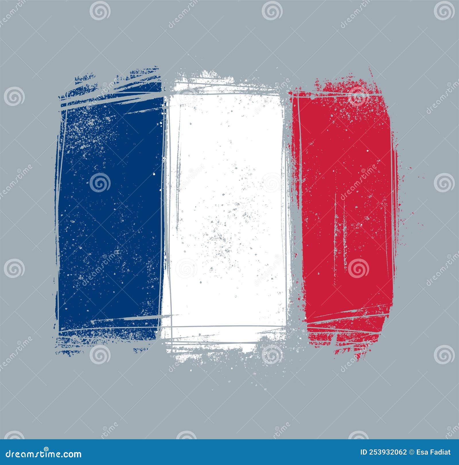 French Grunge Flag Vector Illustration Stock Vector - Illustration of ...