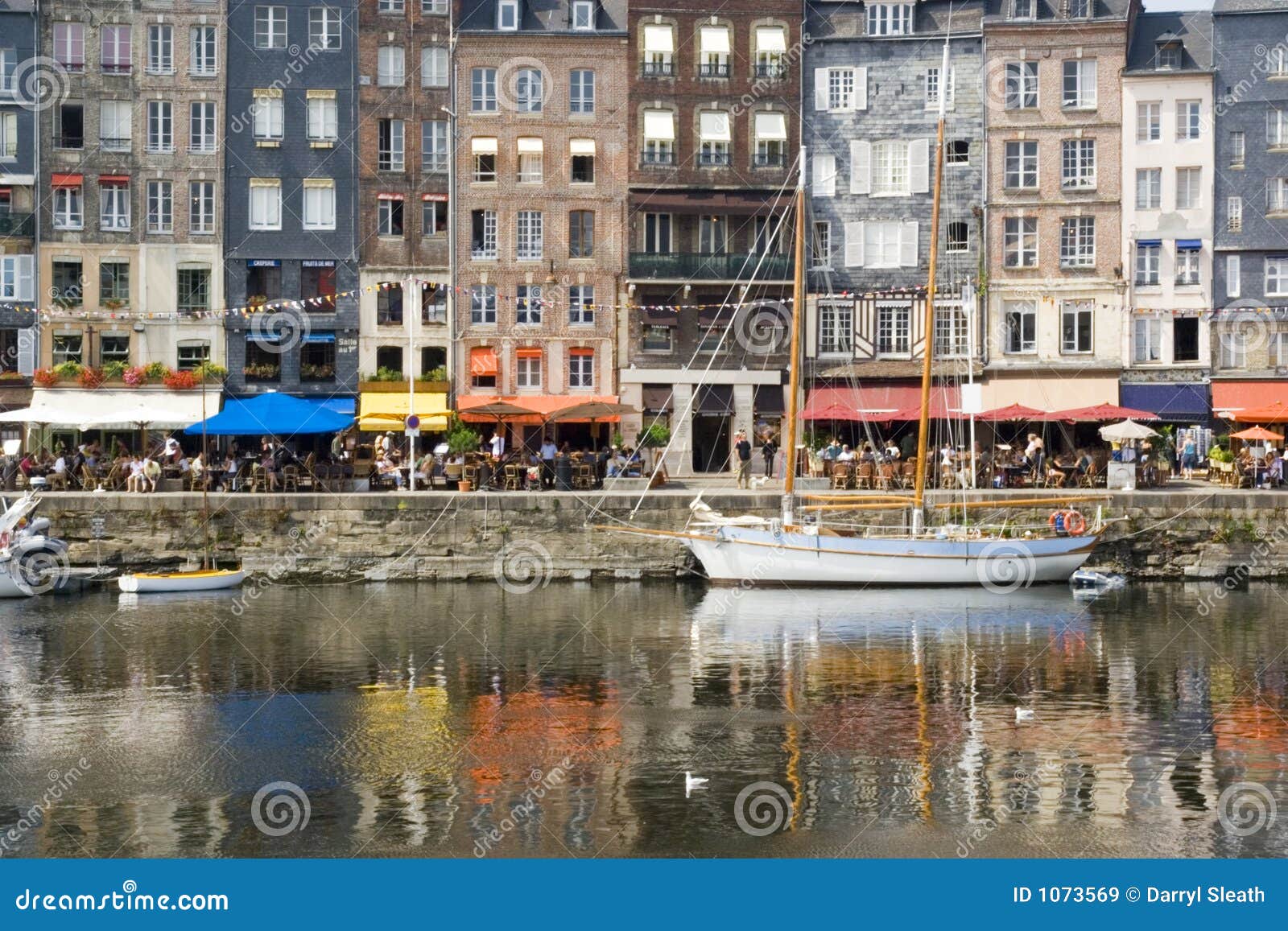 French harbor in Normandy. stock image. Image of quay - 1073569