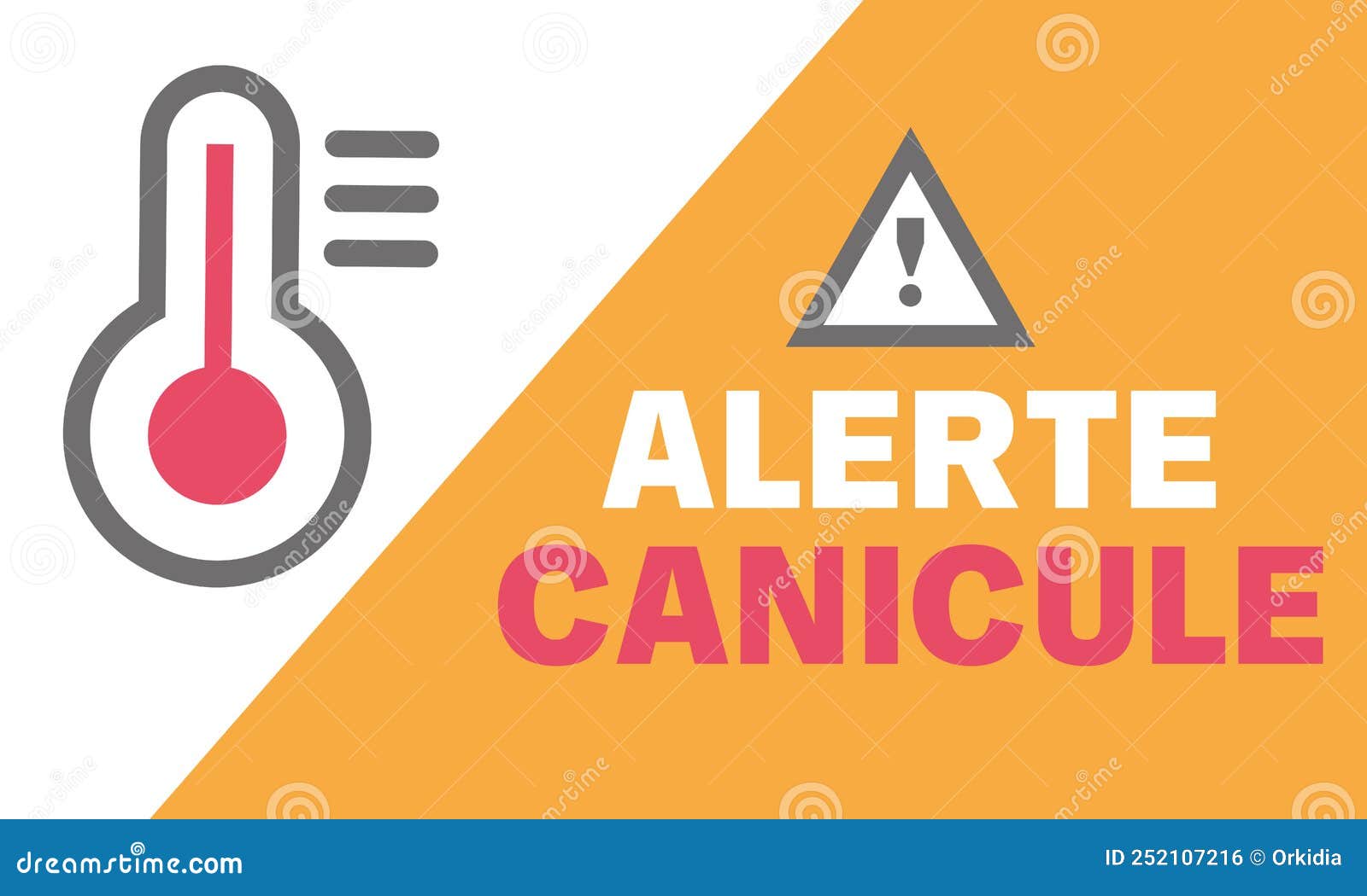 Heatwave Alert Symbol Icon In French Language Royalty-Free Cartoon ...
