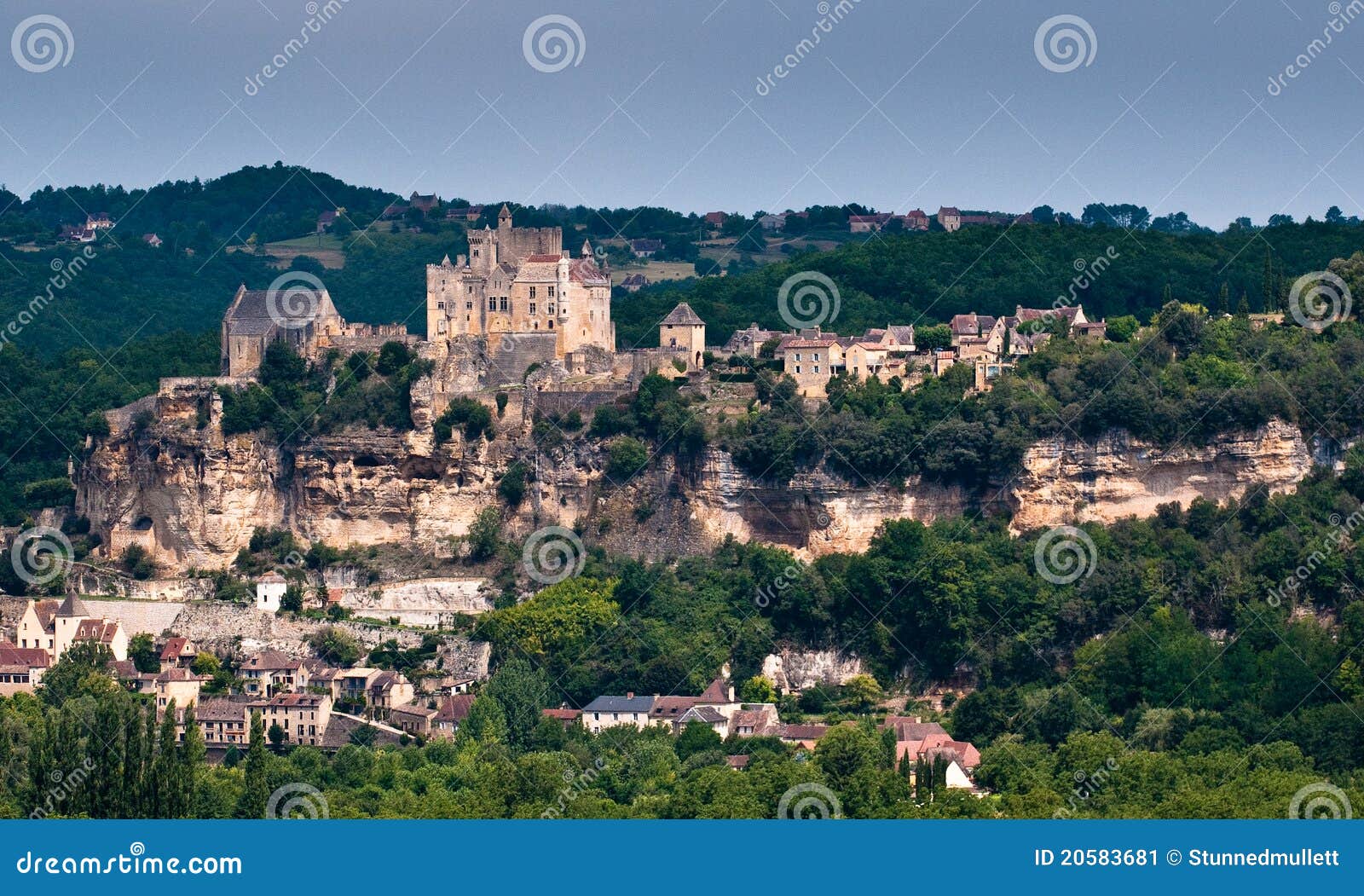 French hillside town stock image. Image of medievil, travel - 20583681