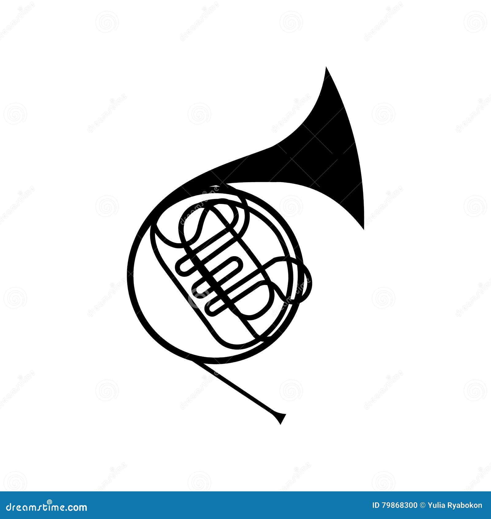 Horn Icon Sign Squeeze Horn Klaxon Alert Attention Announcement Black ...