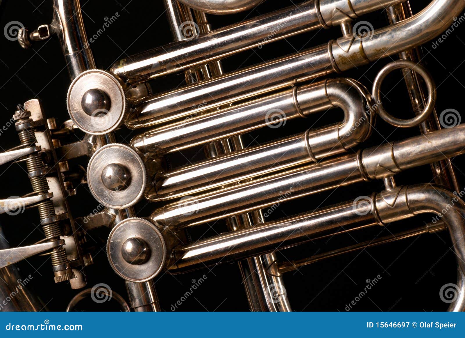 French horn tubes stock image. Image of wound, instrument - 15646697