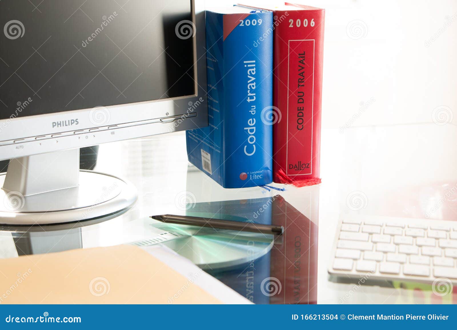 French Labor Code Book Pictured with Computer in Studio Editorial Stock ...