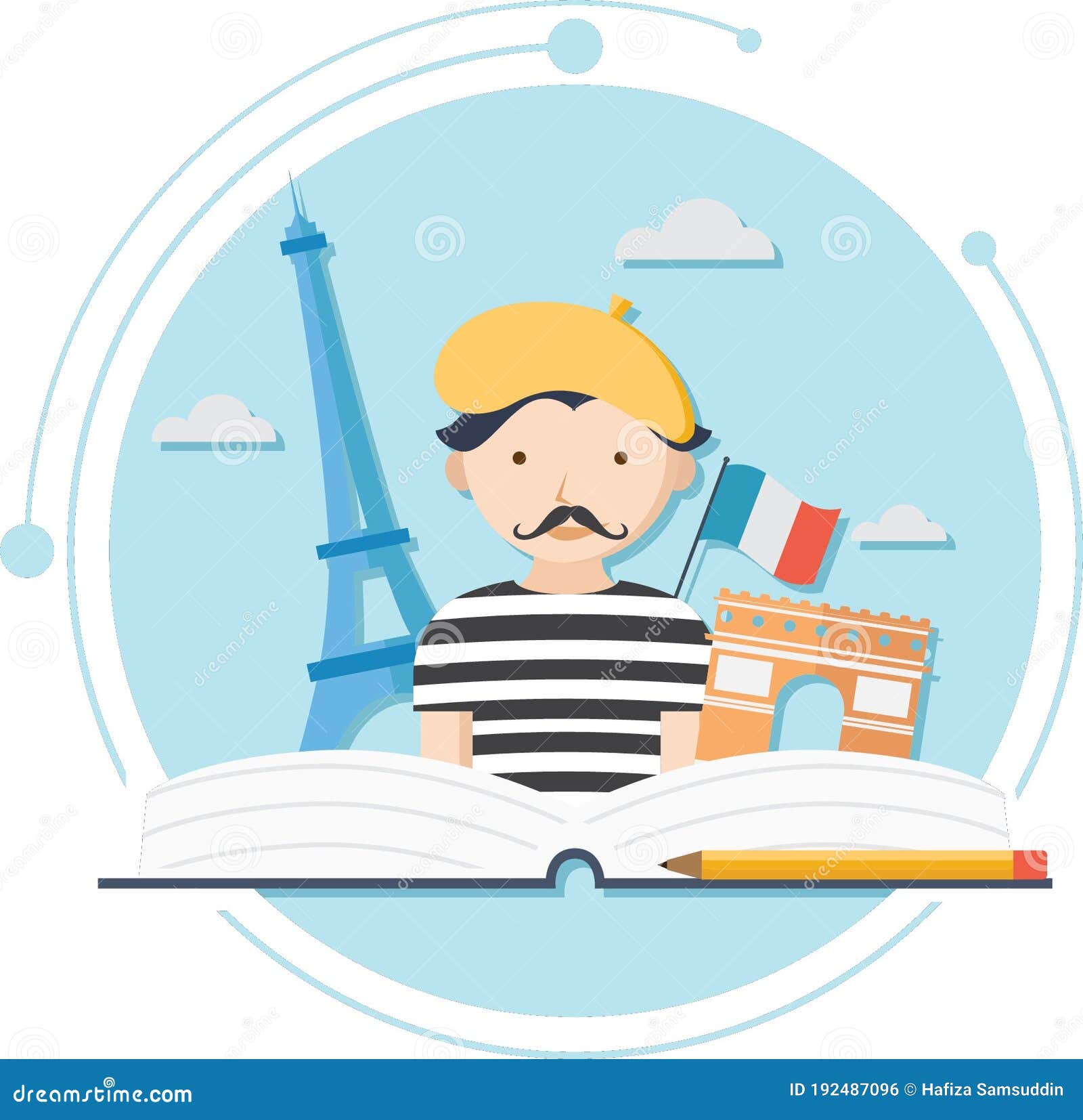 French Language Concept. Vector Illustration Decorative Design Stock ...