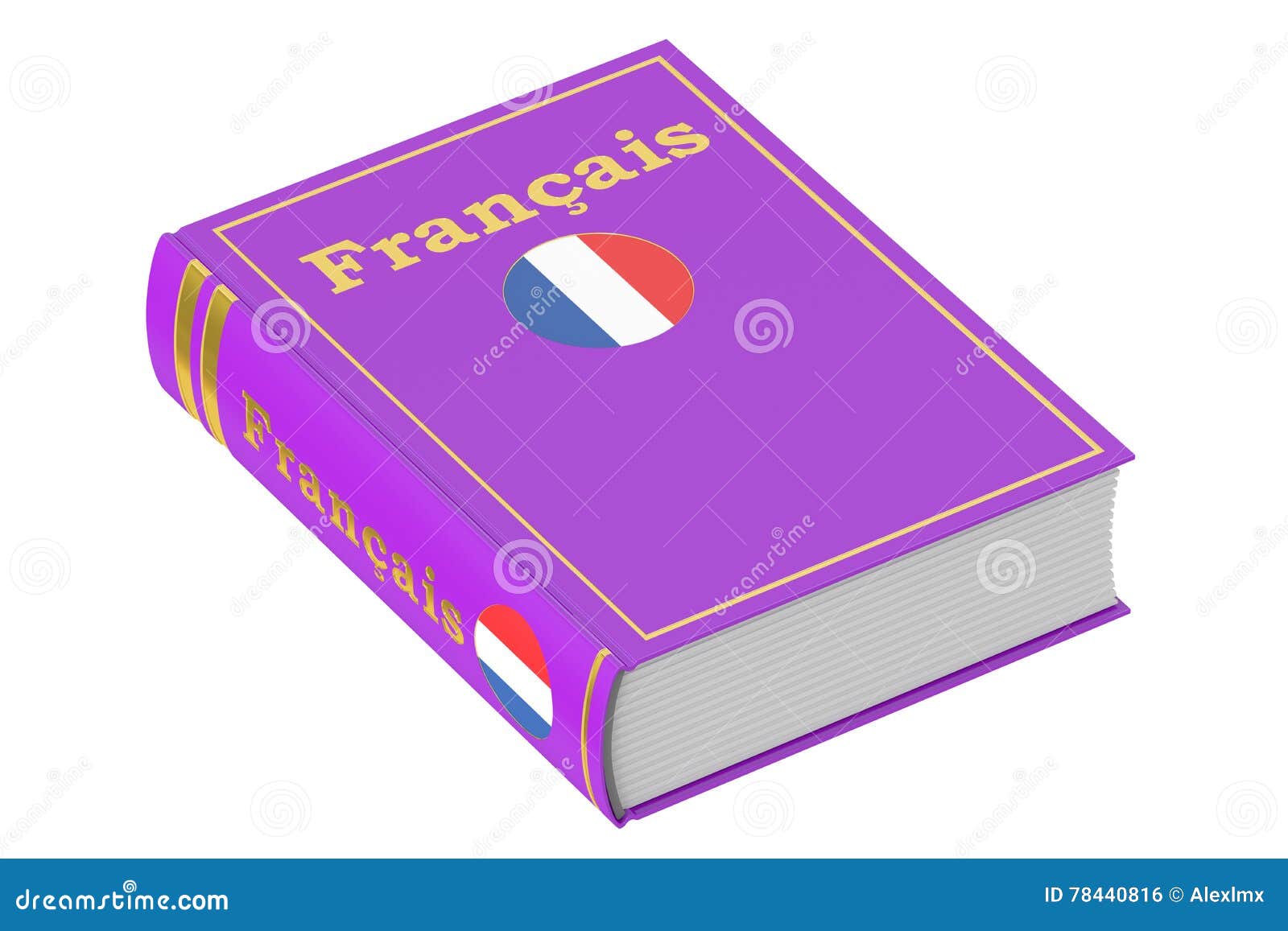 French language textbook stock illustration. Illustration of success ...