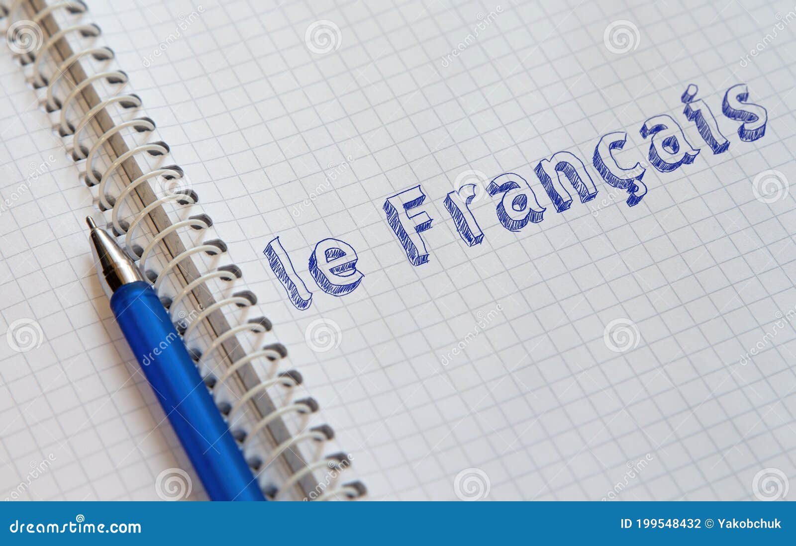 Drawing: French Word SCHOOL And Happy Children. Stock Photo ...