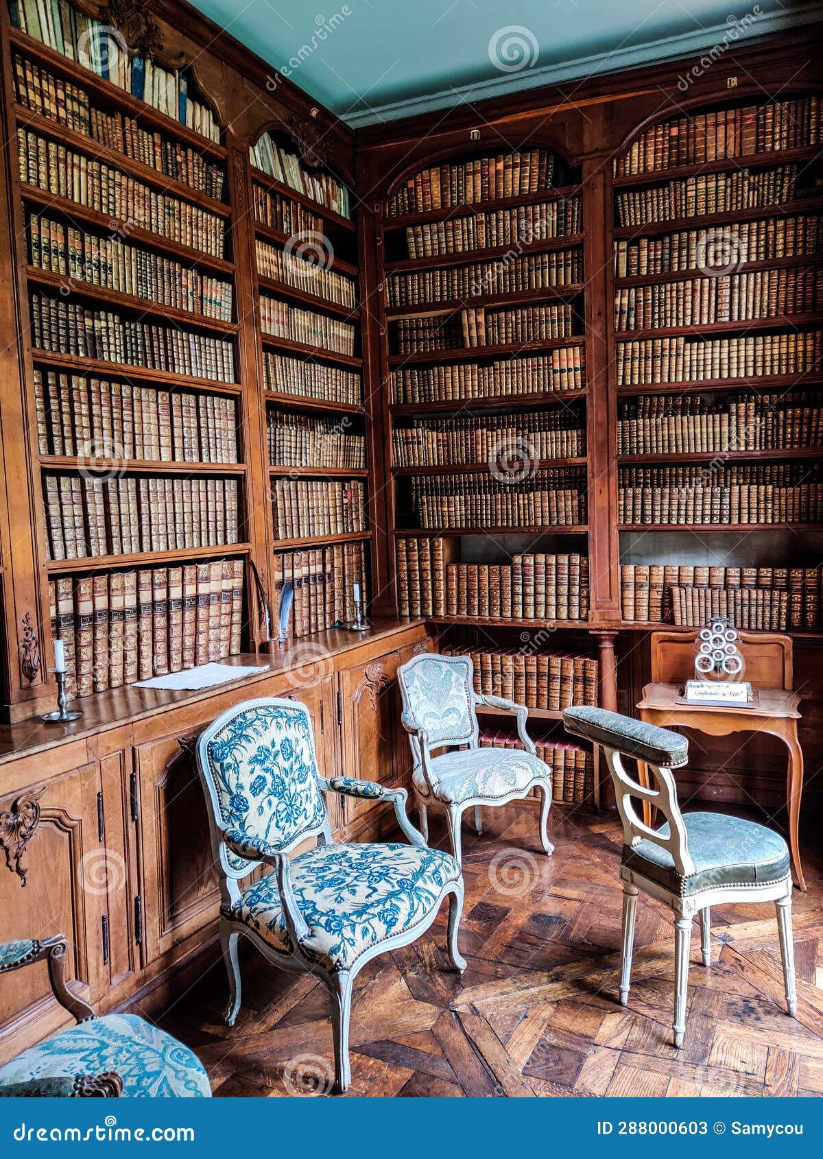 French Library - Castle, Bourgogne Stock Image - Image of library ...