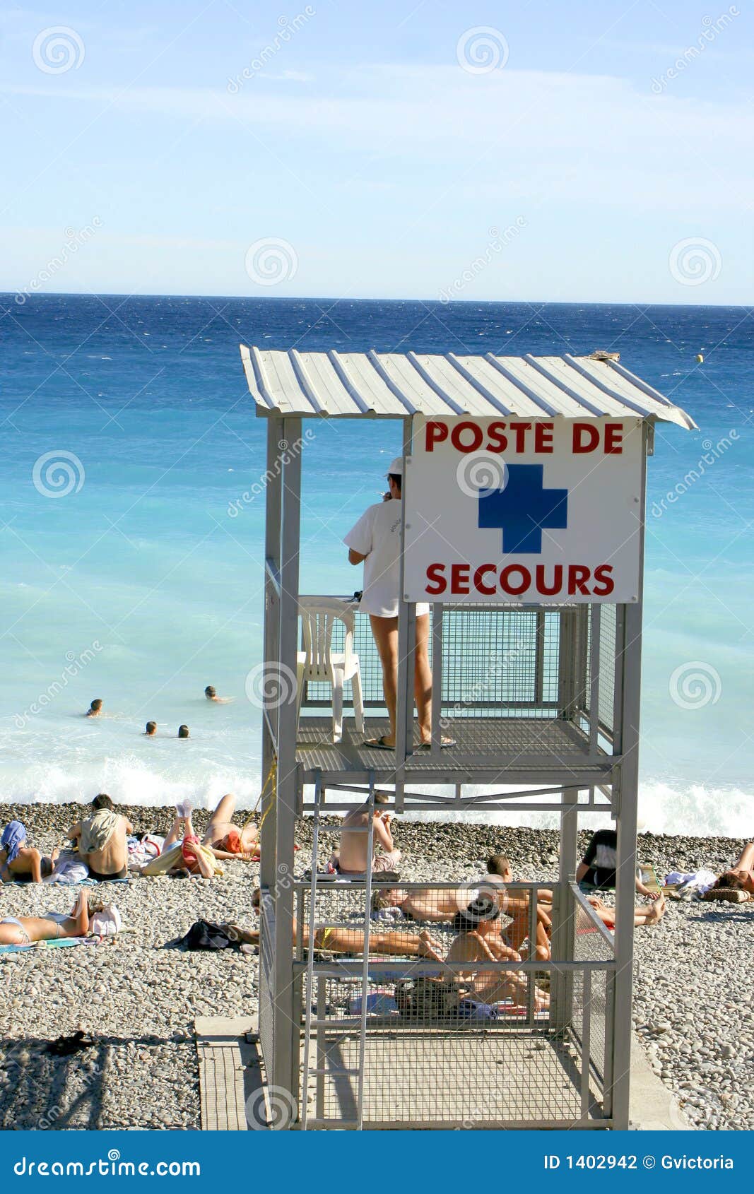 French lifeguard stock photo. Image of french, sunbathers - 1402942
