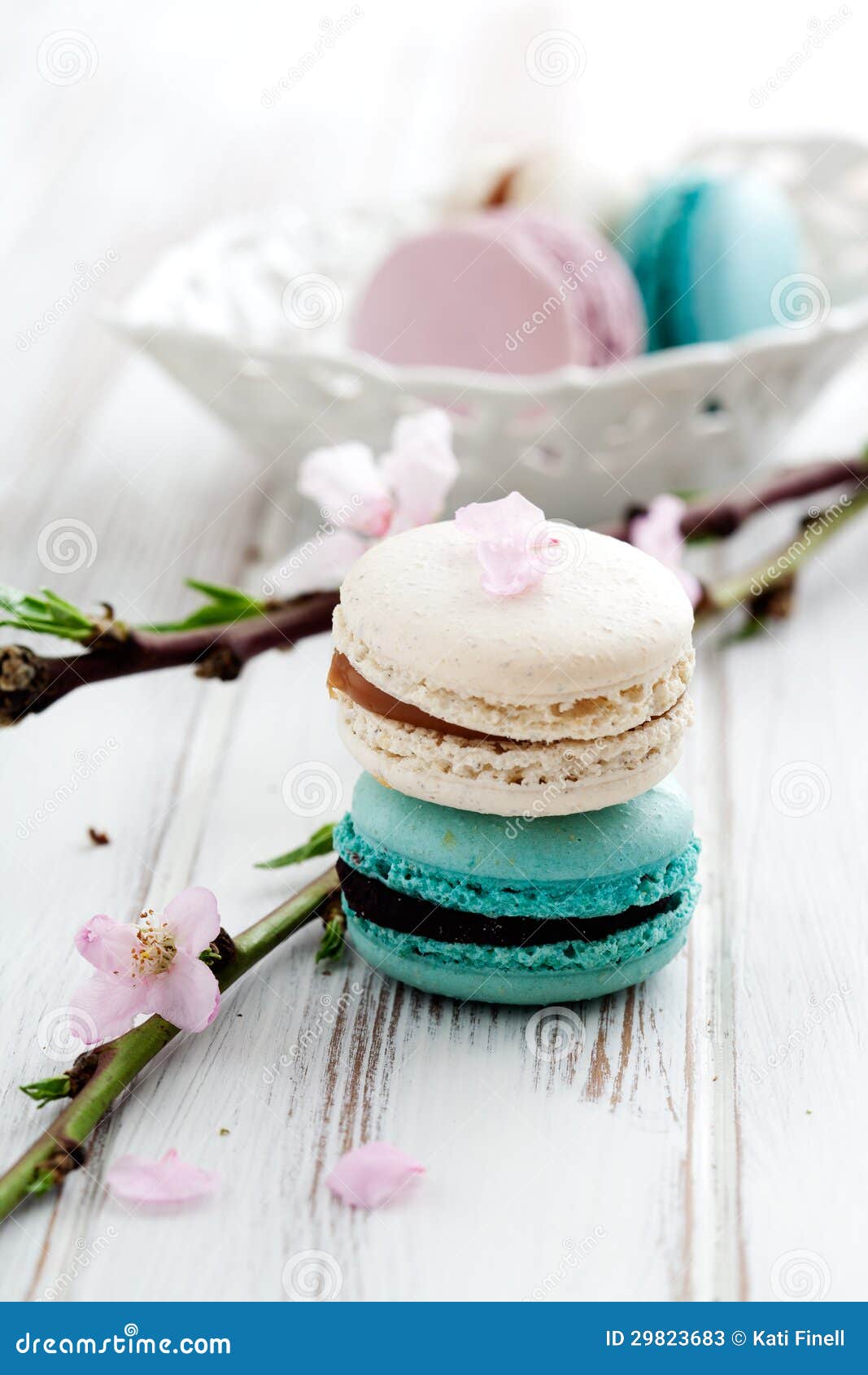French macaroons stock image. Image of biscuit, confectionery - 29823683