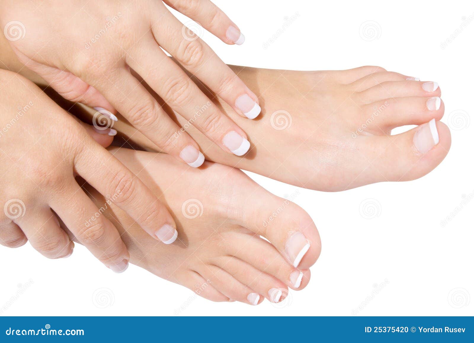French Manicure and Pedicure Stock Photo - Image of fingernail, therapy ...