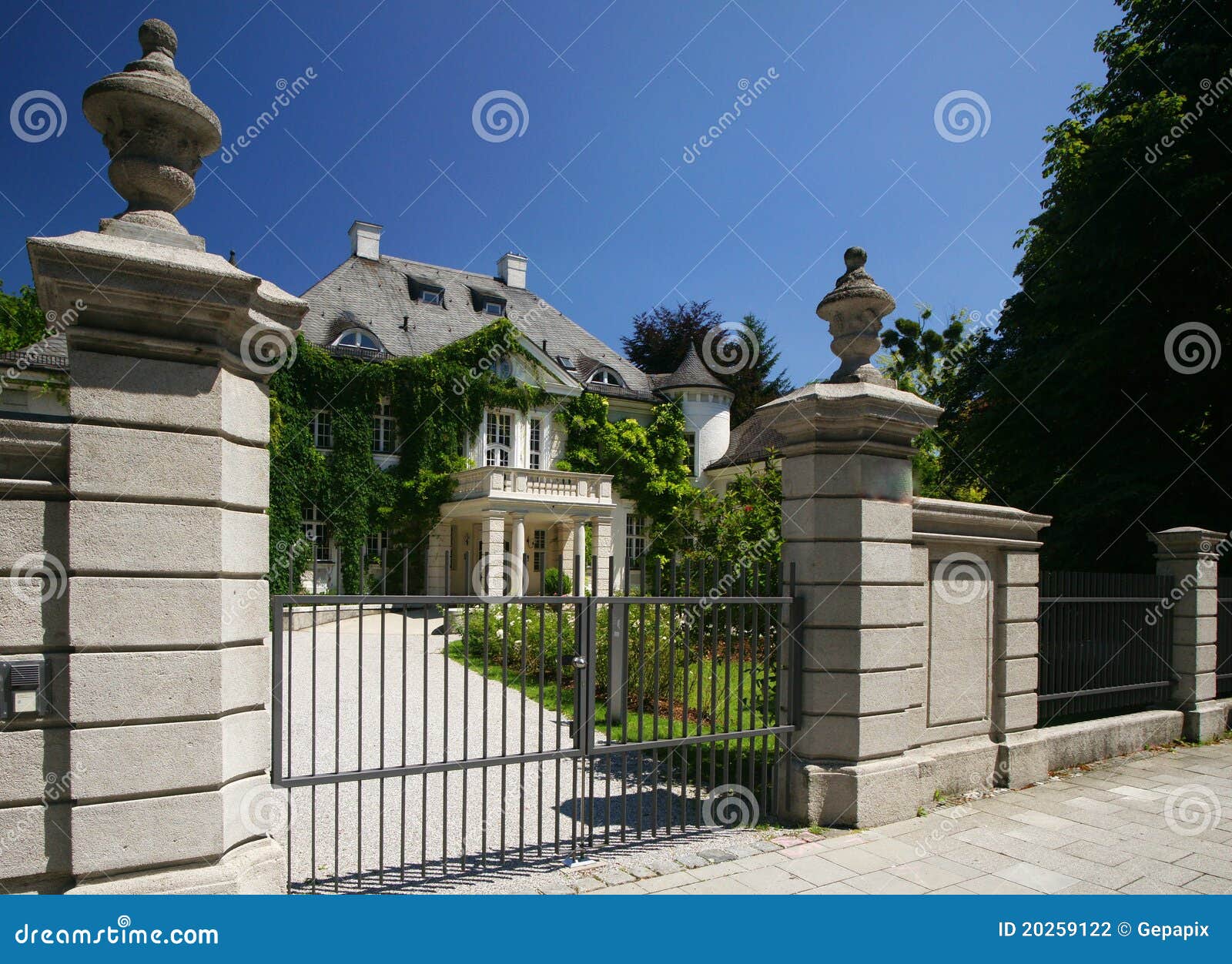 French Mansion stock photo. Image of house, german, fence - 20259122