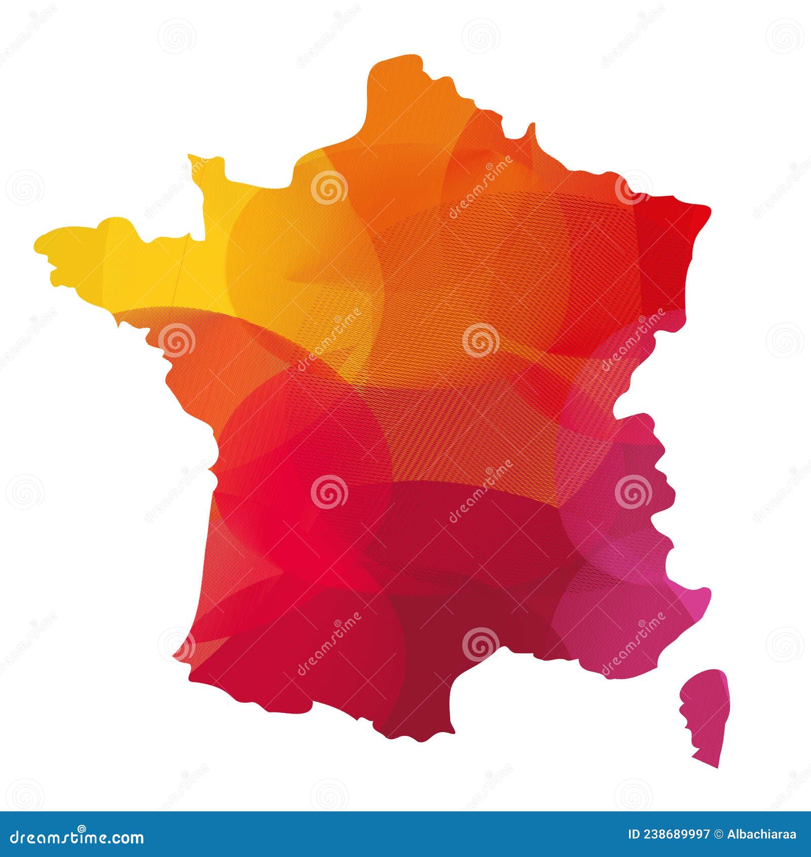 French Map. Colorful Vector Illustration. Stock Vector - Illustration ...