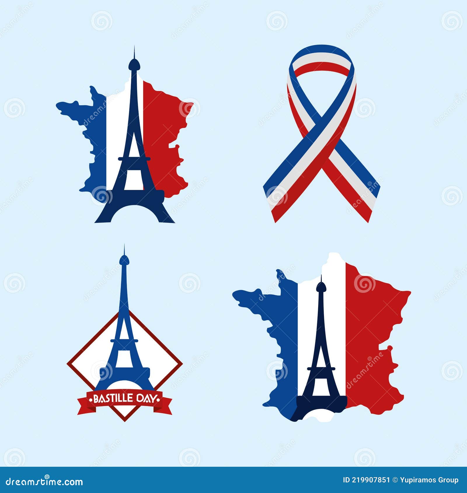 French map flag set stock vector. Illustration of french - 219907851