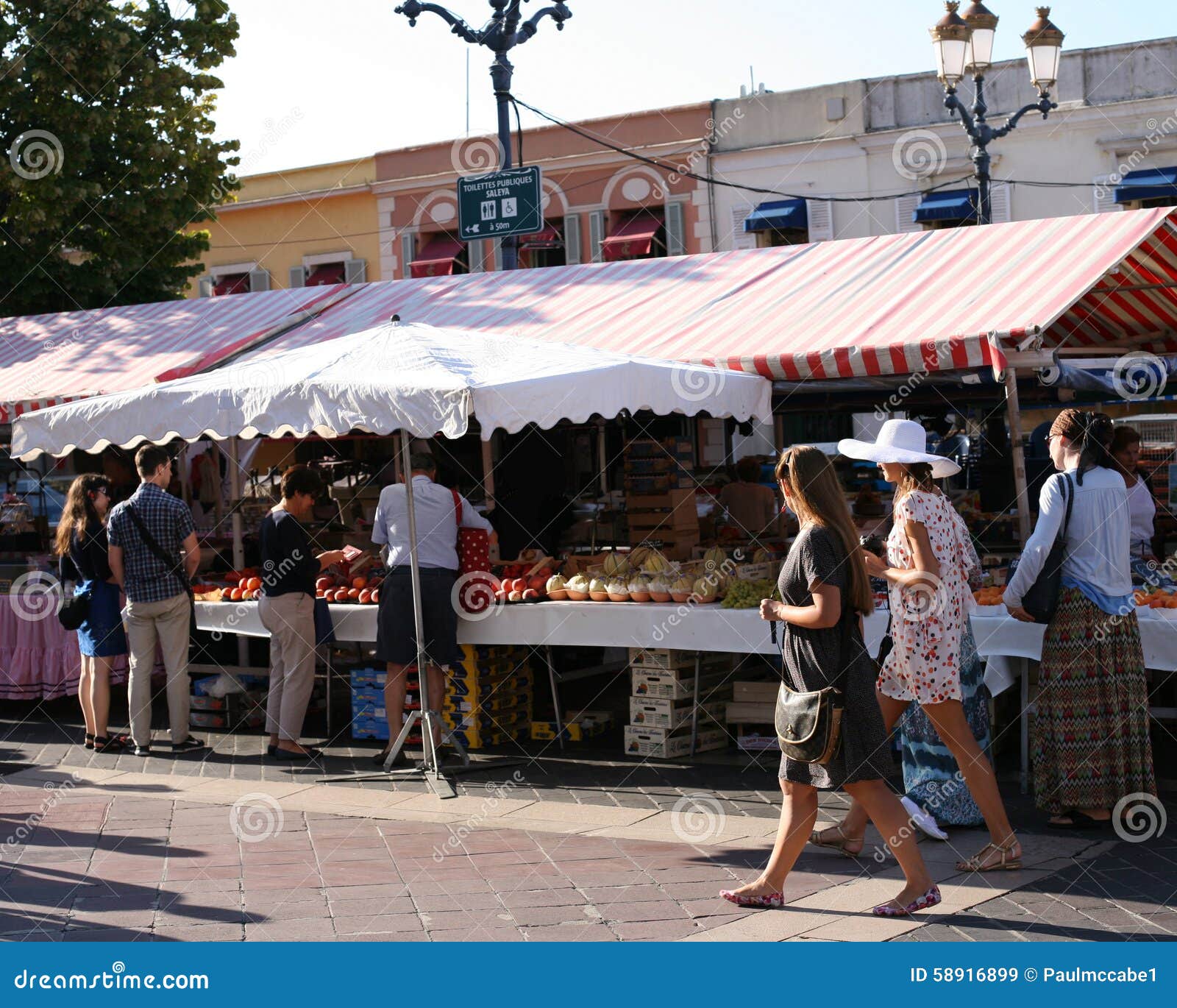 French Market Stall in Nice Editorial Stock Image - Image of market ...