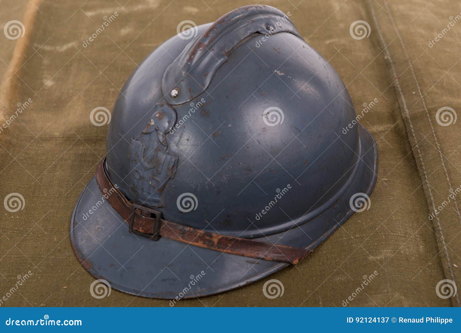 French Military Helmet of the First World War Stock Image - Image of ...