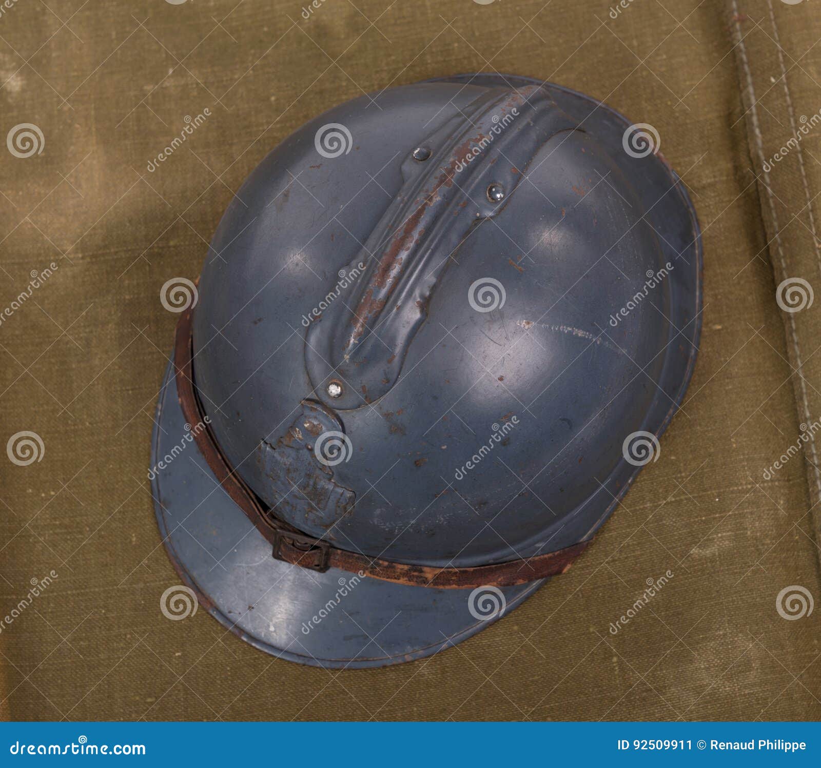 French Military Helmet of the First World War Stock Image - Image of ...