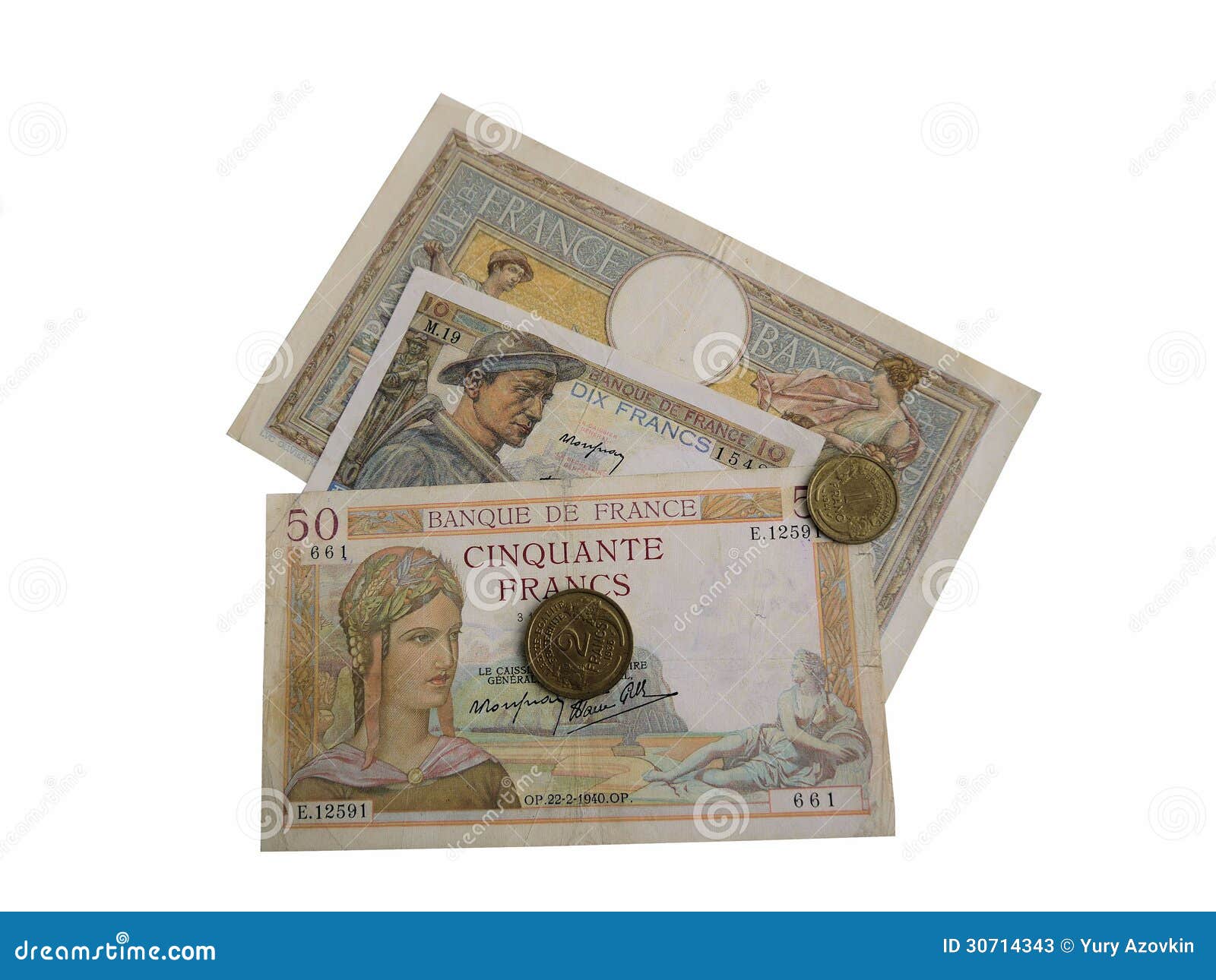 French money 1930s-1940s stock image. Image of finance - 30714343