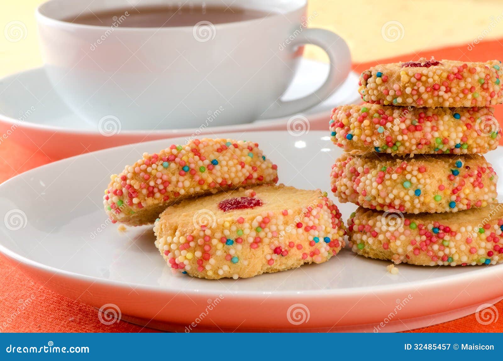 French Multi-colored Biscuits. Stock Image - Image of cookies ...