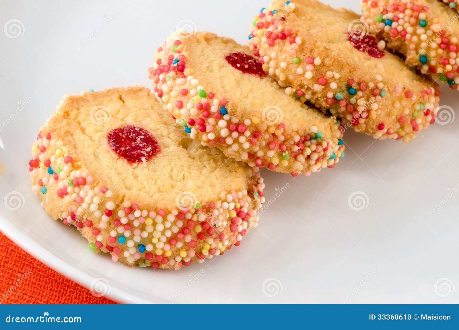French Multi-colored Biscuits. Stock Photo - Image of orange, food ...