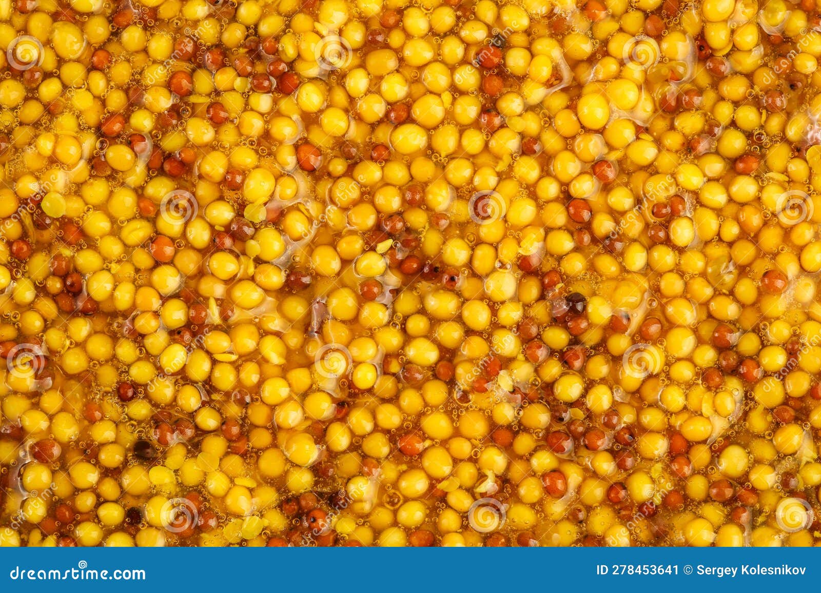 French Mustard As a Background. Top View. Flat Lay. Stock Image - Image ...