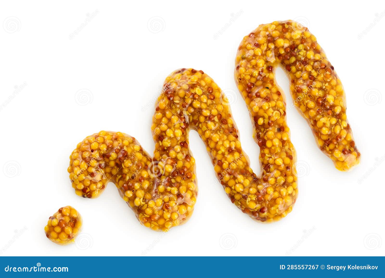 French Mustard Isolated on White Background with Full Depth of Field ...