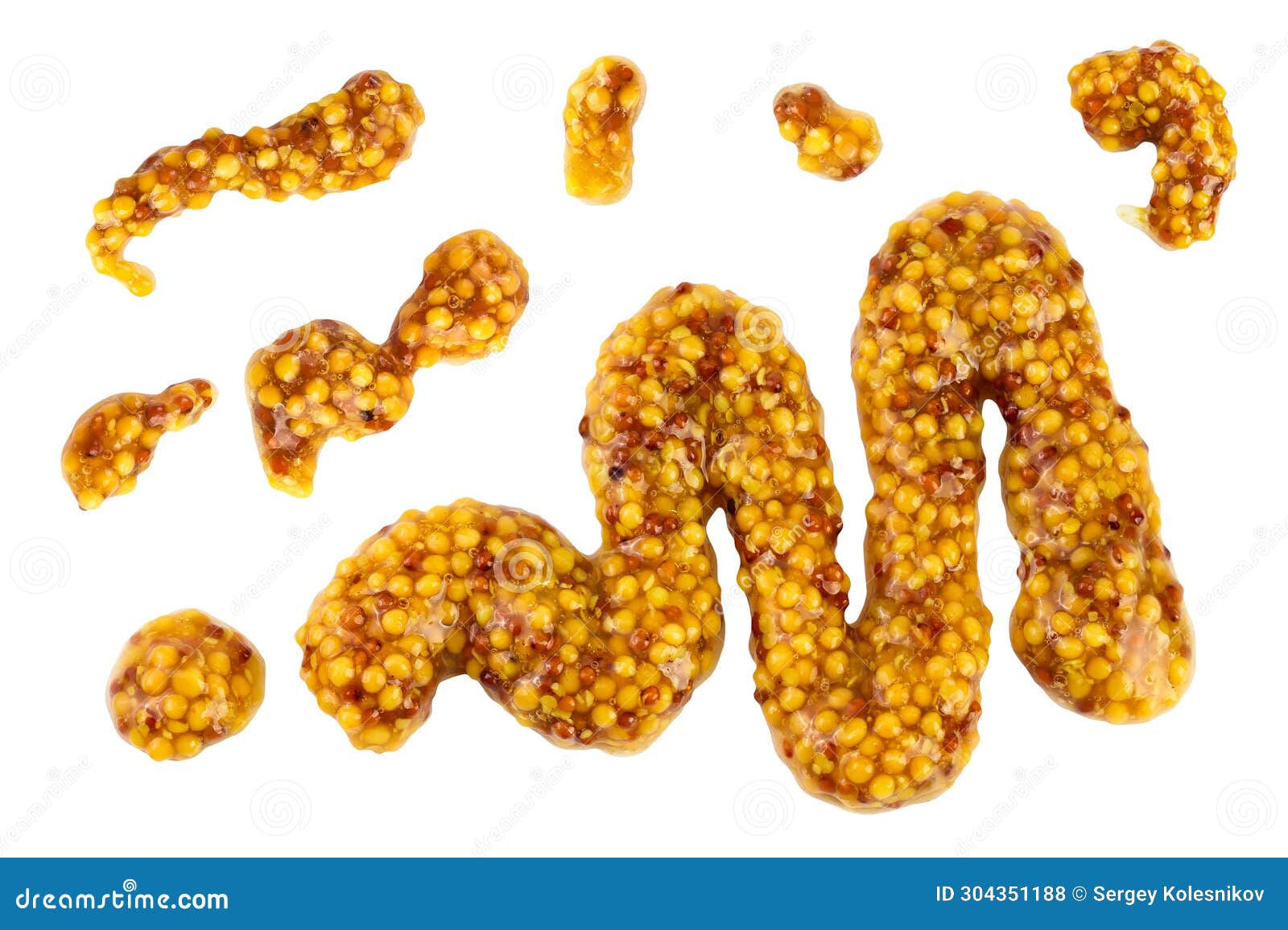 French Mustard Isolated on White Background with Full Depth of Field ...