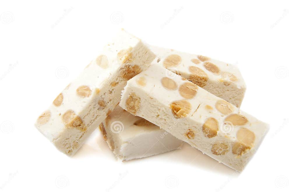 French nougat stock image. Image of sugar, isolated, pistachio - 25119997